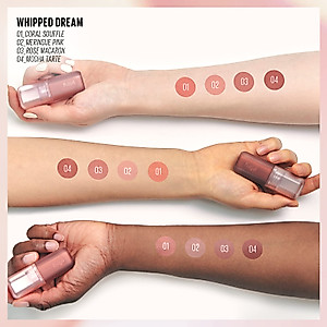 Kaja Multi-purpose Liquid Eyeshadow & Blush - Whipped Dream | with Cotton Seed Oil, 4 Shades, Buildable, Blendable, Airy Semi-matte Finish, 02 Meringue Pink, 0.17 Oz