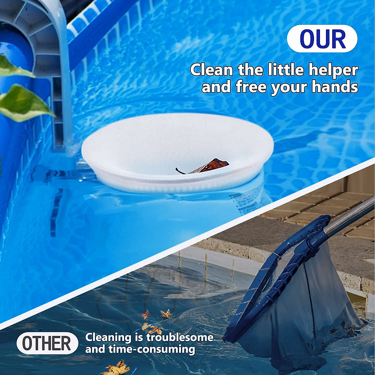 WISHDIAM 40 Pack Pool Skimmer Socks, Works Perfect with The Pool Skimmer for Inground and Above Ground Pool/Pool Skimmer Basket