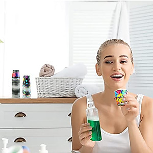 500 Pack 2 oz Paper Cups, Mini Mouthwash Cups, Disposable Bathroom Cups, Small Paper Drinking Cups Espresso Cups for Home Office Travel Picnic Party Supplies (Artist Paint)