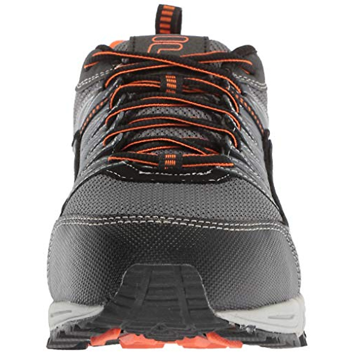 Fila mens Memory at Peak Composite Toe Trail Running Food Service Shoe, Castlerock/Black/Vibrant Orange, 10.5 US