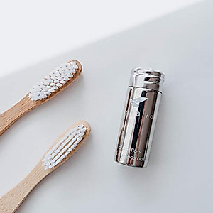 Biodegradable Dental Floss by TreeBird | Refillable & Reusable Zero Waste Steel Dispenser | 3x33yd Waxed Natural Cruelty Free Peace Silk Spools | 100% Compostable | Eco Friendly Plastic Free Oral Care