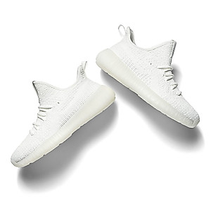 EFOBIH Walking Shoes for Men Breathable Mesh Comfort Athletic Work Gym Slip on Running Tennis Sneakers White US 8