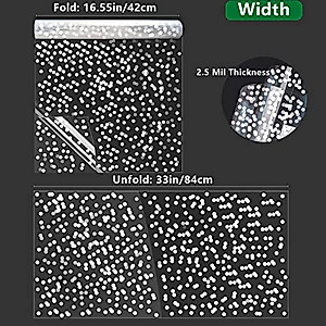 HOMPAL 115 ft Clear Cellophane Wrap Roll (33 in x 115 ft) - Polka Dot Cellophane Roll - Clear Wrap Cellophane Bags - Clear Wrapping Paper to Wrap Gift Baskets - Clear Gift Wrap - Celophane Basket Wrap - Cello Wrap