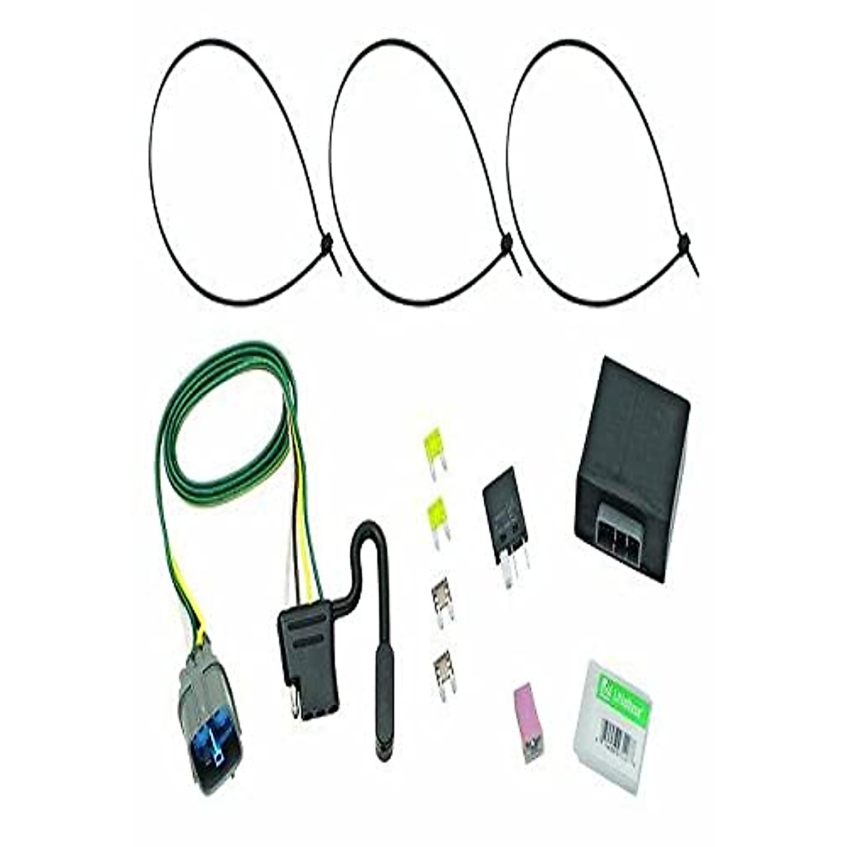 Draw-Tite Tow Ready Tekonsha T-One T-Connector Harness, 4-Way Flat, Compatible with Select Honda Pilot, Ridgeline,Black,118491