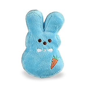 Peeps for Pets 4" Dress Up Bunny Plush Squeaker Toy for Dogs in Assorted Colors | Easter Baskets with Squeaker | FF16023