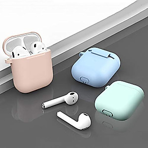 Compatible AirPods Case Cover Silicone Protective Skin for Apple Airpod Case 2nd &1st Generation (2 Pack) (Pink-Turquoise)