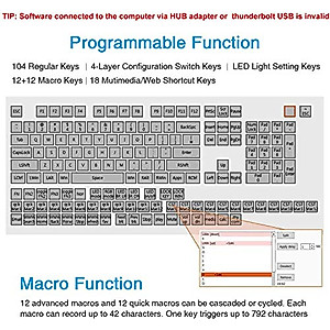 hokistudio 9 Keys 24 Macro Programmable Setting Keypad RGB Backlight Mechanical Keyboard for OSU Single-Handed Keyboard Electric Contest Game PC Laptop MAC Win Geeker Outemu Red Switch