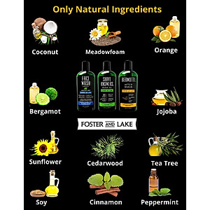 Foster and Lake, BERMOTTI No Burn Best Aftershave Balm, 4 fl. oz.- Natural Non Alcohol, Bergamot Scent, Skin Moisturizer Lotion for Head or Face