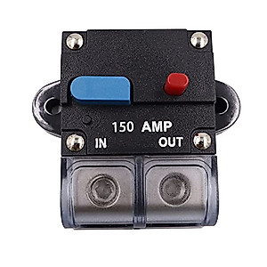 Automotive Circuit Breaker Overload Protection High Conductivity Replacement Manual Sound Box Security Fuse Accessories (Color : Blue Button 150a)