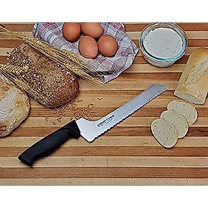 Ergo Chef Prodigy Series Serrated Off-Set Bread & Deli Knife Ergonomic Comfort-Grip Handle (8 inch)