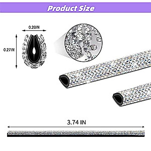 10Pcs Bling Car Vent Outlet Trim,Bling Rhinestone Car Air Conditioner Vent Decoration Strip,Bling Car Interior Moulding Trim Decor Bling Car Accessories （White）