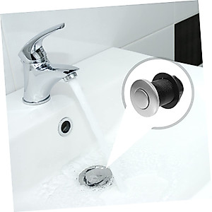 Veemoon Air Button Silver Bathtub Drain Door Insurance Garbage Disposal Button Badger Kraus Sink Accessories Air Garbage Disposal Trash Switch Sink Air Stainless Steel Supplies Massage
