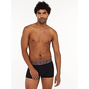 Savage X Fenty, Men's, Savage X Trunks, Logo elastic waistband, Front contour pouch, Cotton, Caviar, XS