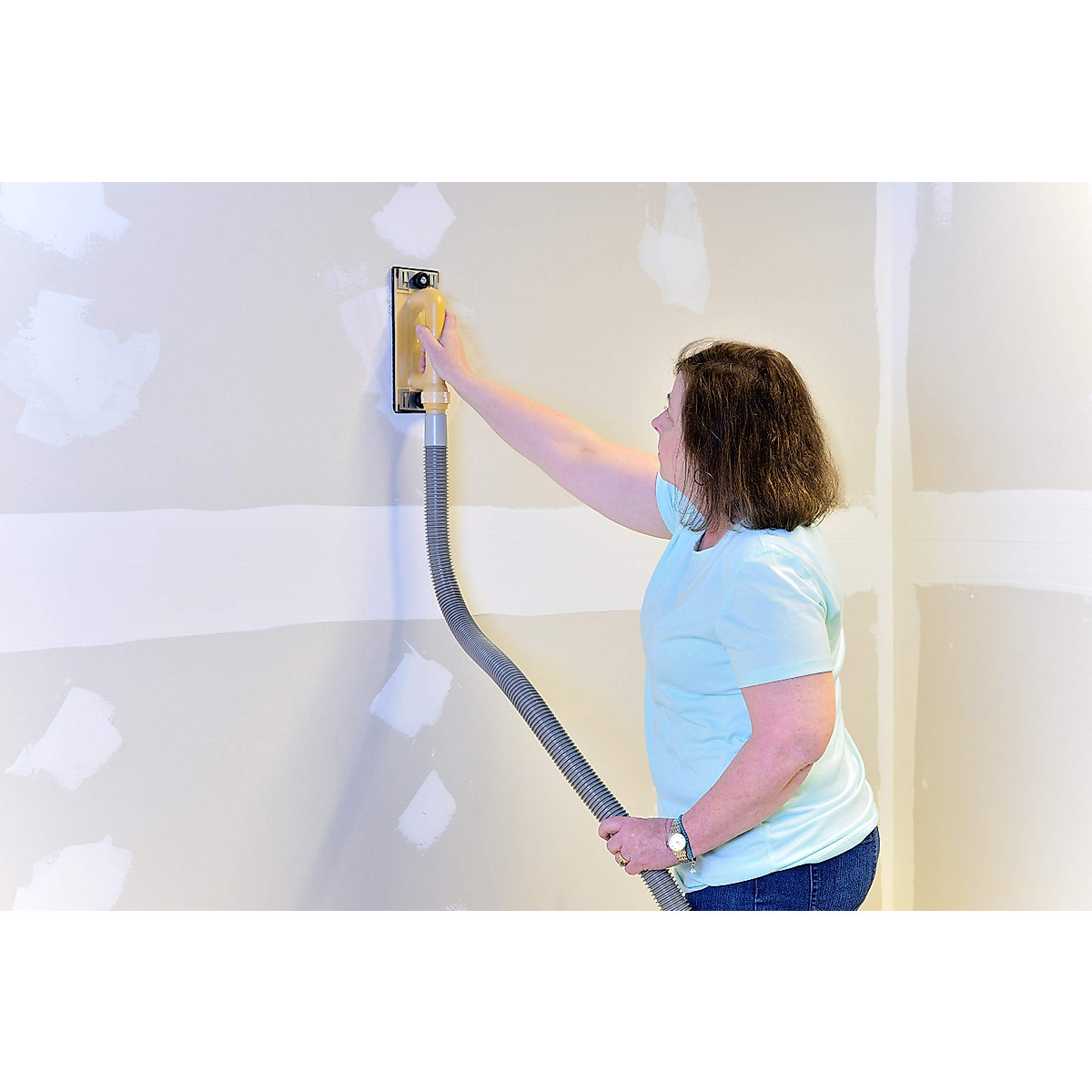 Hyde Tools 09165 Drywall Hand 6-Foot Hose Dust-Free Vacuum Sander, 6'