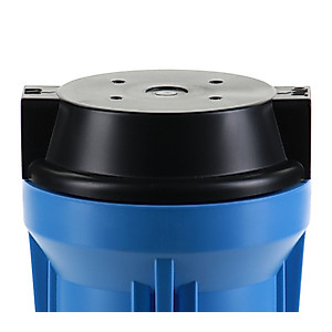 Hydronix HF2-10BLBK14, 10" Blue Housing with Black Flat Cap For RO & Filtration Systems, 1/4" Ports