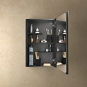 KOHLER K-81144-DA1 Maxstow Frameless Surface Mount Bathroom Medicine Cabinet, 15" x 24", Dark Anodized Aluminum