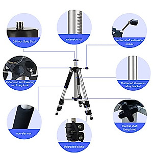 SKERELL Projector Stand Tripod Adjustable: Universal Laptop Standing Height from 17" to 48" with Tray Ball Head Carry Bag for Computer Camera
