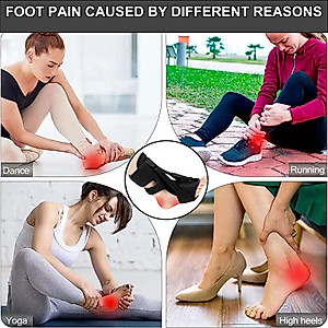 MIYALIONE Upgrade Plantar Fasciitis Night Splint 2 Pack 3 Adjustable Straps Plantar Fasciitis Relief Brace for Women&Men Relief Brace for Plantar Fasciitis Achilles Tendonitis and Foot Drop (Black)