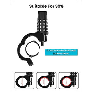 MAGICYCLE 2023 New 360 degree retractable Bike Mirrors 1 Pair Handlebar Rear View Mirror E-Bike Mirrors Adjustable Rotatable Safe Wide Angle HD Glass Bicycle Mirrors for Handlebars