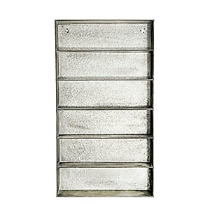 Creative Co-Op Distressed Grey Metal 6 Tier Wall Shelf