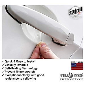 YelloPro Custom Fit Door Handle Cup 3M Scotchgard Anti Scratch Clear Bra Paint Protector Film Cover Self Healing Guard for 2018 2019 2020 2021 2022 2023 Jeep Wrangler 2Dr 2Door 4Dr 4Door