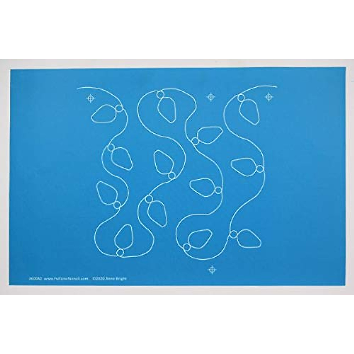 Hancy Creations Christmas Holiday Bundle, Pack of 3 Full Line Stencils, #40005 White Winter with Snowman Border, #60041 Christmas Star, #60042 Christmas Lights (40005, 60041, 60042)