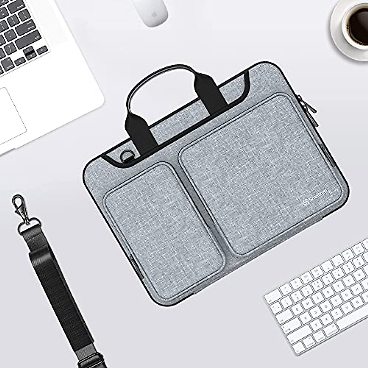 Smatree 13-14inch Hard Laptop Carring Case for 14 inch Macbook Pro 2021 /Acer Spin 5/Dell Xps 13 7390/Asus Zenbook13, 11-12.9inch iPad Pro and iPhone 13/12Pro Bag, Gray