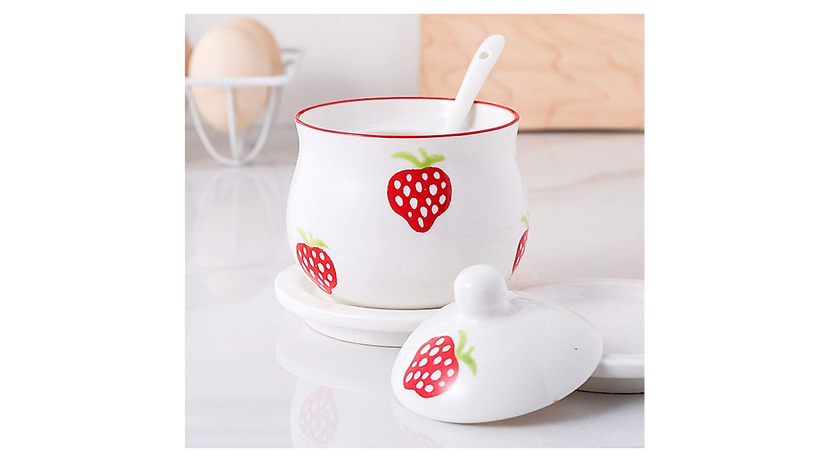 Mathew Hand-painted Strawberry Ceramic Seasoning Jar