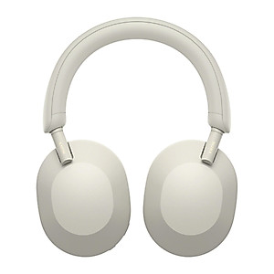 Sony WH-1000XM5 Wireless Noise Canceling Over-Ear Headphones (Silver) WLA-NS7 Wireless TV Adapter Bundle - (SNWH1000XM5S WLA-NS7) - (2 Items) (Renewed)