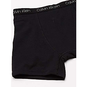 Calvin Klein Boys' Modern Cotton Assorted Boxer Briefs Underwear, 5 Pack, Black, Grey, White, Light Blue, Navy, Small