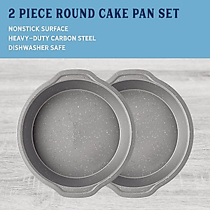 Country Living Nonstick Loaf Pan, Heavy Duty Carbon Steel with Quick Release Coating, Made without PFOA, Dishwasher Safe, 2-Pack Bakeware Set, 9-Inch x 5-Inch, Gray Speckle