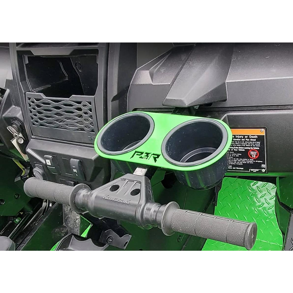PBR Products Kawaswaki KRX 1000 Grab Bar Drink/Cup Holder Kawi Green