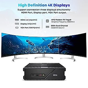CHUWI RzBox Mini Pc,Windows 11 Mini Computer,16GB RAM 512GB SSD,AMD Ryzen 7 5800H Processor, Vega 8 Graphics, Dual Gigabit RJ45 LAN, WiFi 6, BT5.2, 4K@60Hz Output,USB-C,Support Triple Screen Display