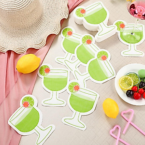 Weekgrat 100 Pcs Margarita Napkins Summer Drink Cocktail Beverage Martini Disposable Paper Dessert Napkin for Mexican Bachelorette Fiesta Bridal Shower Party Cinco de Mayo Decorations, 9.8 x 13 inch