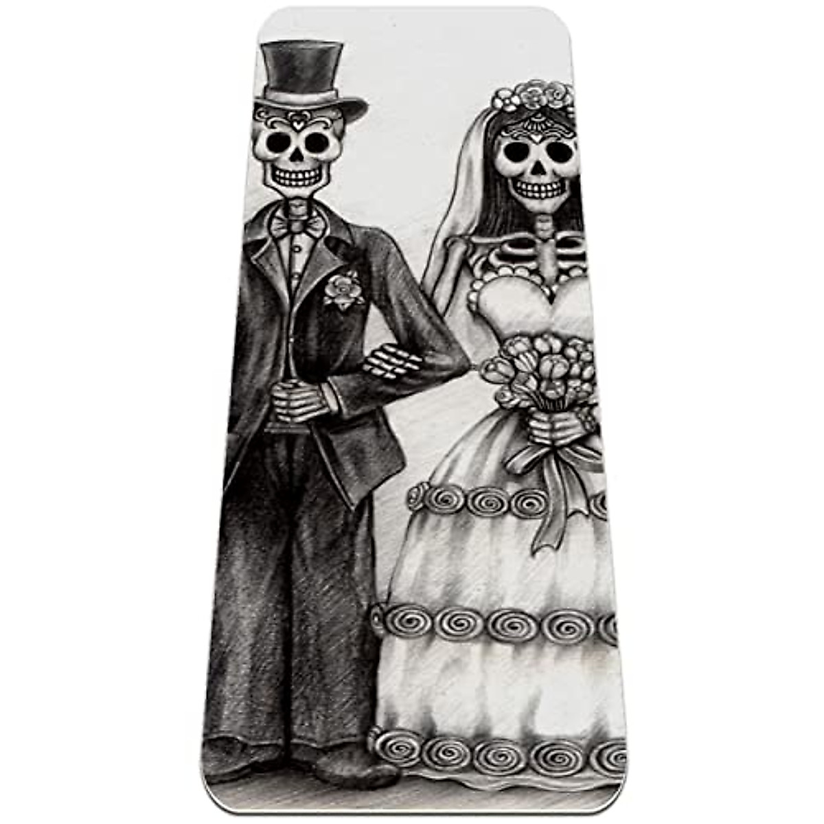 Yoga Mat, Yoga Mats for Home Workout, Workout Mat, Exercise Mats, Pilates Mat, abstract black skeleton married pattern