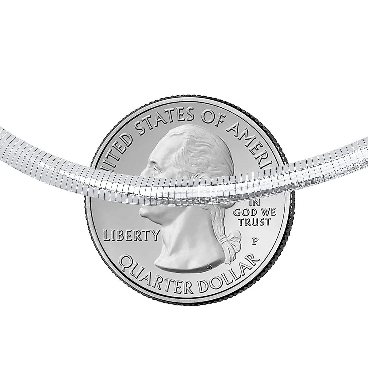 Savlano 925 Sterling Silver 3MM Italian Solid Flat Omega Chain Necklace for Women - Made in Italy Comes With a Gift Box (16)