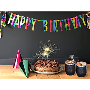 Sometimes You Forget That You are Awesome-Birthday Leaving Graduation Christmas Thank You Gifts for Women Friends Coworkers BFF Stainless Steel Wine Tumbler with Straw and Lid 12Ounce Glitter charcoal