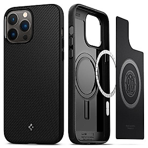 Spigen Core Armor Mag (MagFit) Compatible with MagSafe Designed for iPhone 13 Pro Max Case (2020) - Matte Black