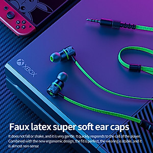 Gaming Earbuds Wired, USB C & 3.5mm Dual Plug in Ear Headphones with Mic and Volume Control for Small Ears, Stereo Bass Noise Isolating Earphones for PC/PS4/PS5/Xbox Series/Switch/Sleep/Sport/Workout