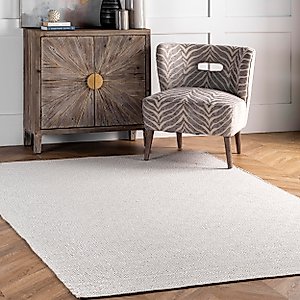 nuLOOM Lorretta Geometric Cotton Area Rug, 8x10, Taupe