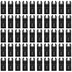 50 Pcs Oscillating Tool Blades, Professional Universal Oscillating Saw Blades, Wood, Quick Release Durable Multi Tool Blades Fit All Models