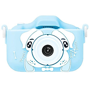 LINXHE Kids Camera for Girls Boys, 20MP1080P Digital Camera for Toddler, Soft Silicone Shockproof Case, Great Gift for Girls Boys (Color : Blue, Memory Card : with 32g Memory Card)