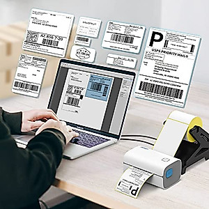 Jiose 4x6 Thermal Label Printer for Small Business - Shipping Label Maker for Postal Mailing Address