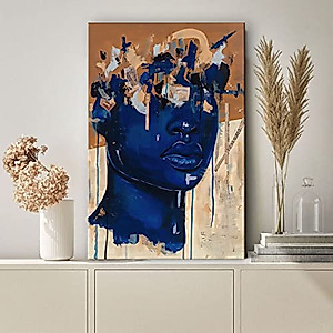 African American Wall art Black Woman Wall Art Black Girl Wall Art Motivational Black Girl Wall Art Abstract Modern Home Decor unFramed Canvas Artwork For Living Room Bedroom Best Gifts For Your Friends
