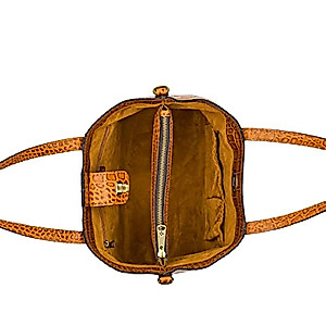 Patricia Nash Darby Small Leather Tote - Yellow Croc