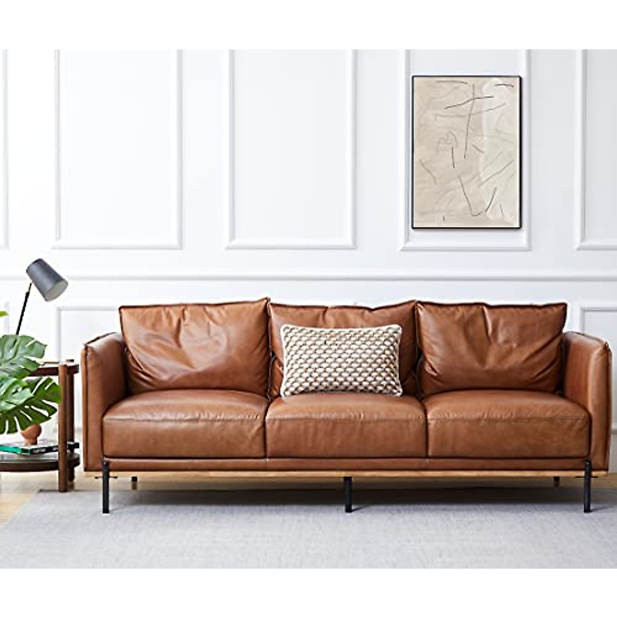 Boho Living Jada Decorative Throw Includes Accent Pillow Cover and Insert | Premium Woven Design | Living Room Décor, 1 Count (Pack of 1), White