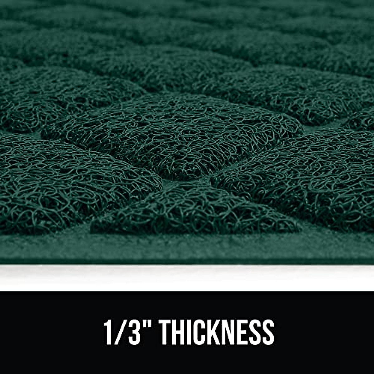 GORILLA GRIP Cat Litter Box Mat, Water Resistant Kitty Litter Trapping Mat, Textured Backing, Easy to Clean, Less Waste and Clean Floors, Kitten Supplies for Indoor Cats, Soft on Paws, 30x20 Green