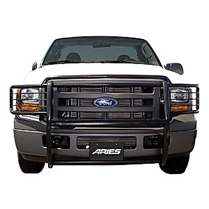 ARIES 3045 1-1/2-Inch Black Steel Grille Guard, No-Drill, Select Ford Excursion, F-250, F-350 Super Duty