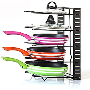 Pan Pot Clips Multi Double Layers Household Kitchen Door Back Iron Storage Rack Pan Lids Holders Nail Pot Lid Rack Storage Lid And Spoon Rack-Wall Mount Pot Lid Holder