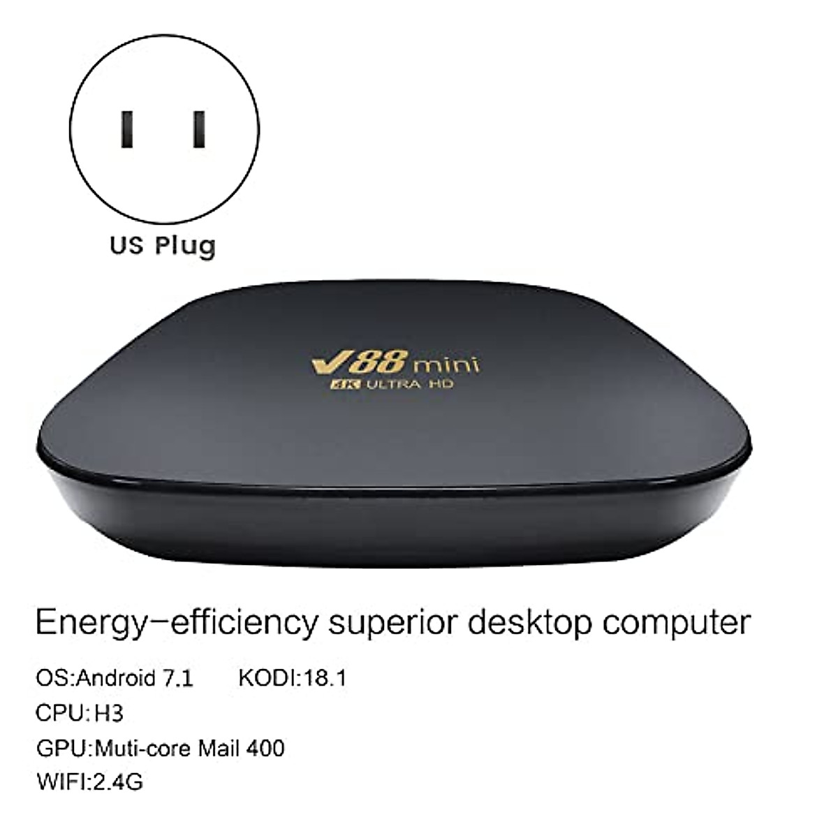 LETHE 1 Set TV Box Android 12 Allwinner H3 Core 2.4G WiFi 8K Set Top Box 8GB+128GB Media Player US Plug